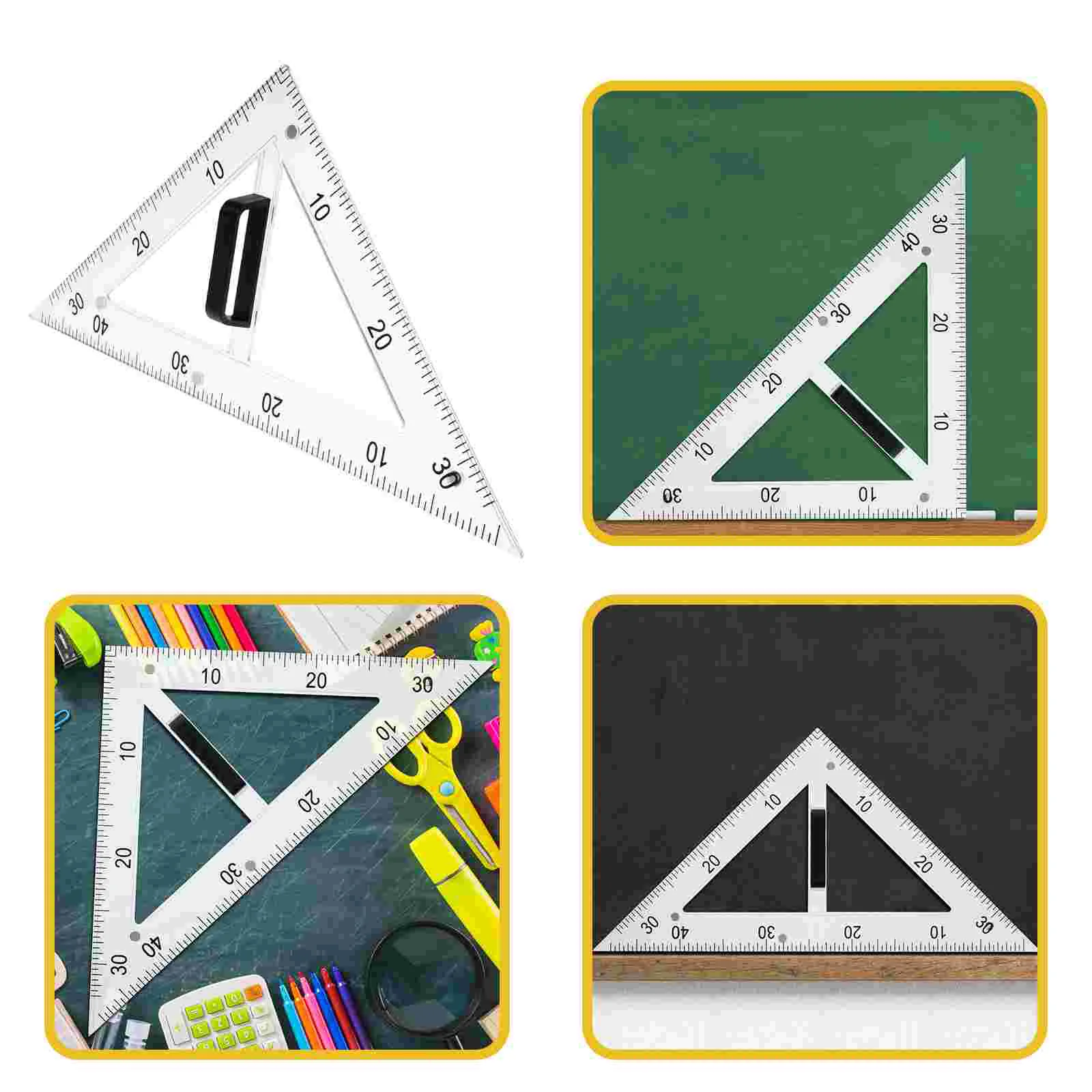 Transparent-Magnetic-Ruler-Drawing-Triangle-Teaching-Rulers-Math-Tools ...