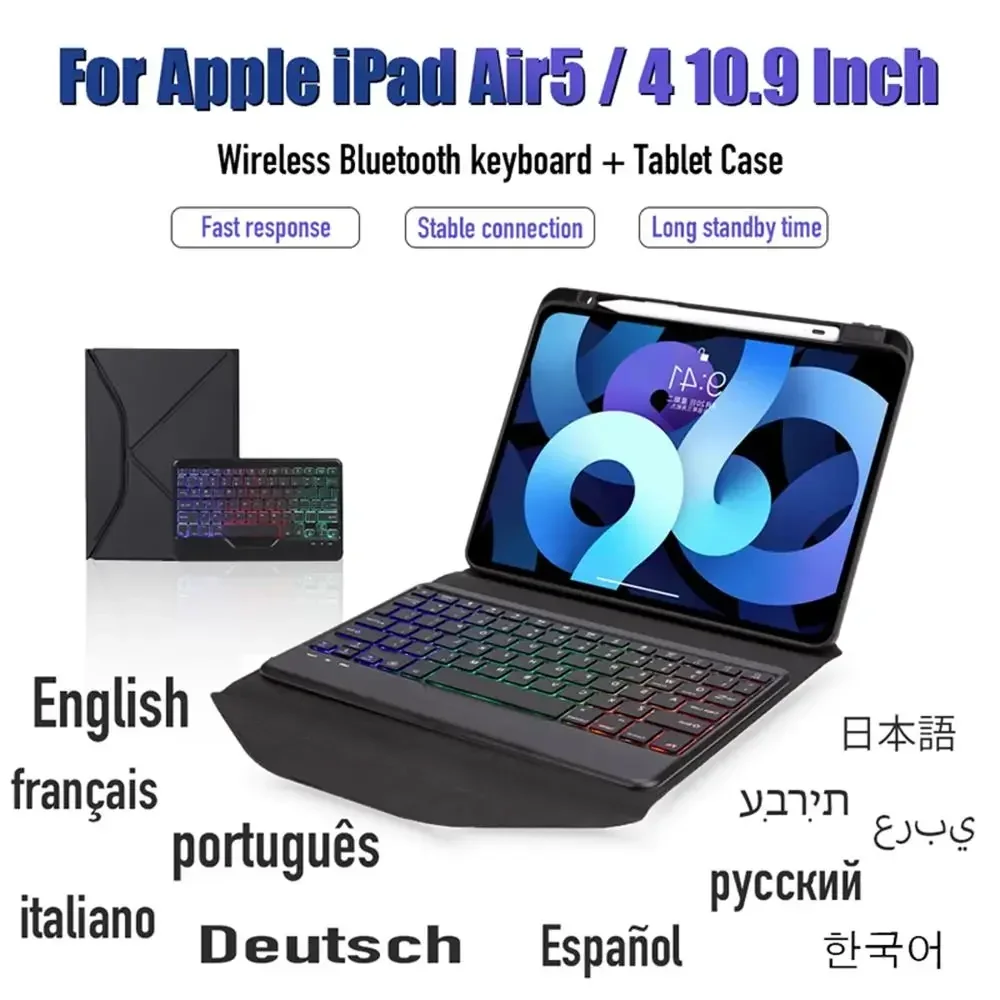 Funda-con-teclado-para-IPad-de-10-generaci-n-carcasa-con-rat-n-para ...