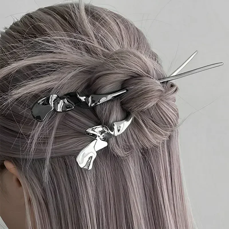 Women's Hairpin Metal Hair Stick Pin Chinese Chopstic Headdress Elegant ...