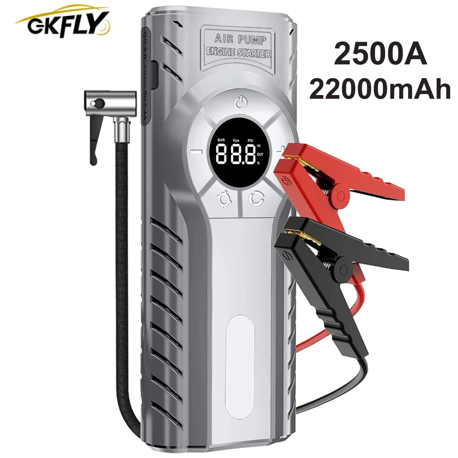 4-in-1-Auto-Starthilfe-Pumpe-Luft-kompressor-22000mah-2500a-Start-ger-t ...