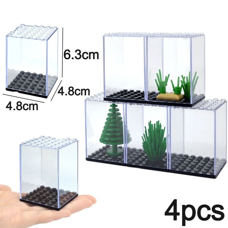 4Pcs-Acrylic-Dustproof-Box-Figures-Car-Building-Block-Display-Cabinet ...