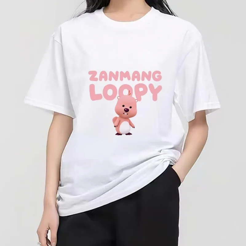 MINISO-L-Loopy-Cute-T-Shirt-Women-Couple-Combination-Clothes-Short ...