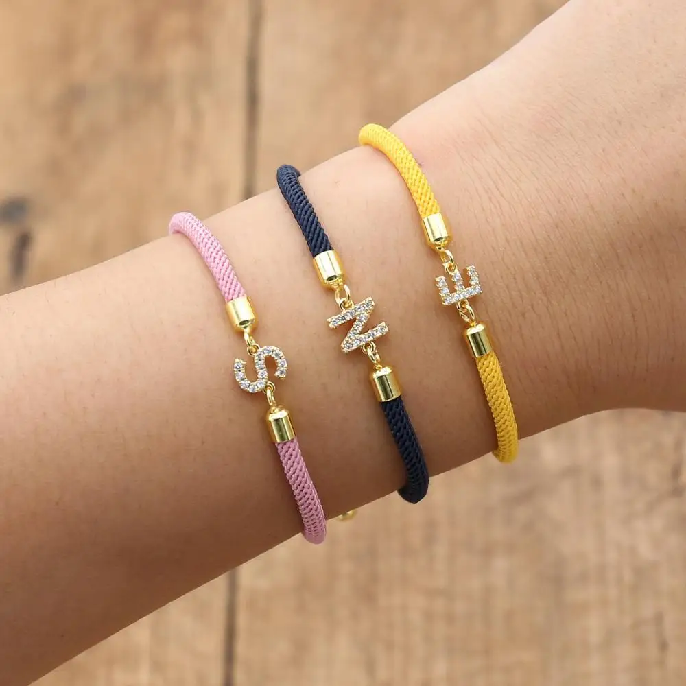 Nouveau-Pav-Zcomprend-sur-A-Z-Lettre-Initiale-Bracelets-Pour-Femmes-Color-Corde-Charme-Bracelet ...