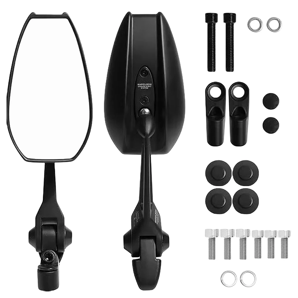 2Pcs-HD-Motorbike-Handlebar-End-Side-Mirror-White-Blue-Lens-Anti-Glare ...