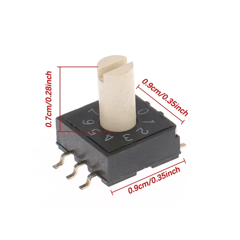 YH 1PCS RM3HAF-10R-V-T/R Rotary Switch 10 Position with Knob, 3.3mm ...