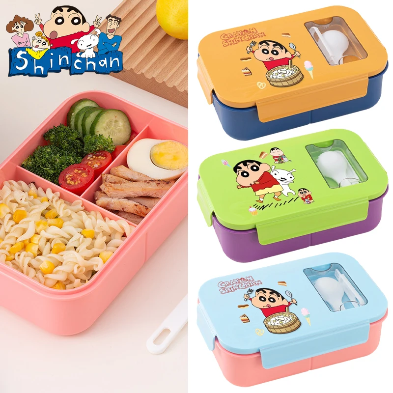 Crayon Shin-chan Lunch Box Microwavable Bento Box Leakproof Divided ...