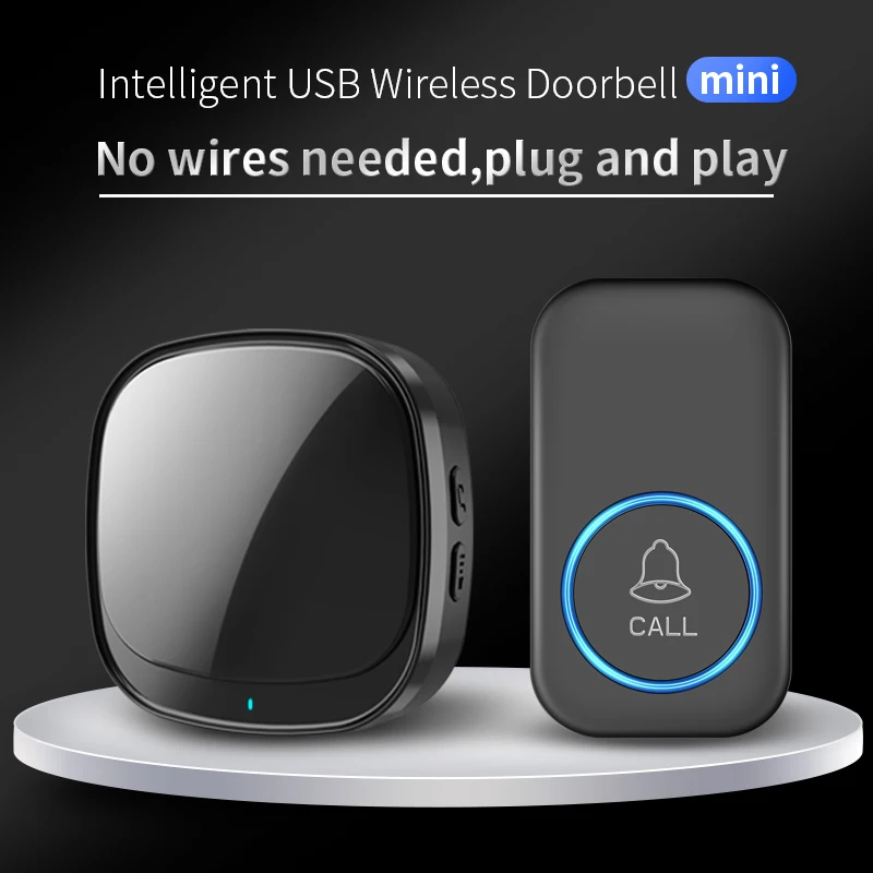 CACAZI-USB-Powered-Wireless-Doorbell-Smart-Doorbell-Waterproof ...