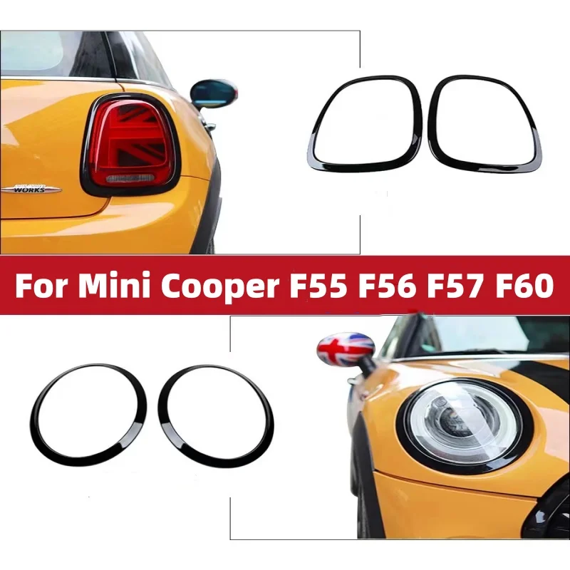 4PCS-Car-Headlight-Tail-Light-Cover-Stickers-For-Mini-Cooper-R60-F55 ...