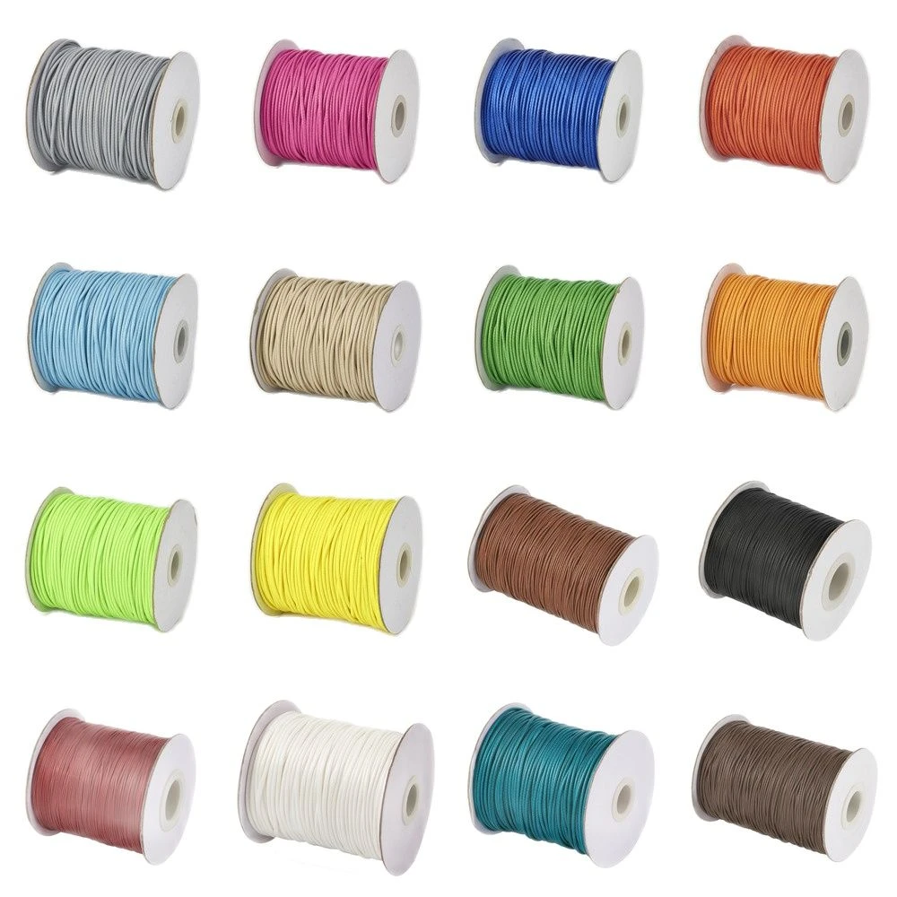 Korean Waxed Polyester Cord Black 0.5mm 1mm 1.5mm 2mm 3mm Jewelry ...