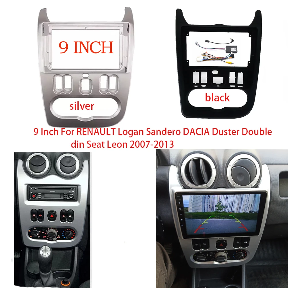 9 Inch For RENAULT Logan Sandero DACIA Duster Double din Seat Leon 2007 ...