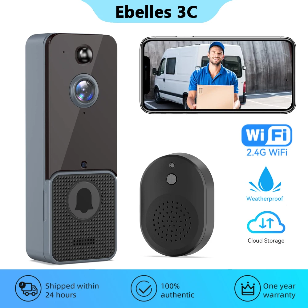 Wireless-WiFi-Video-Doorbell-Camera-Smart-Home-Outdoor-Door-Bell ...