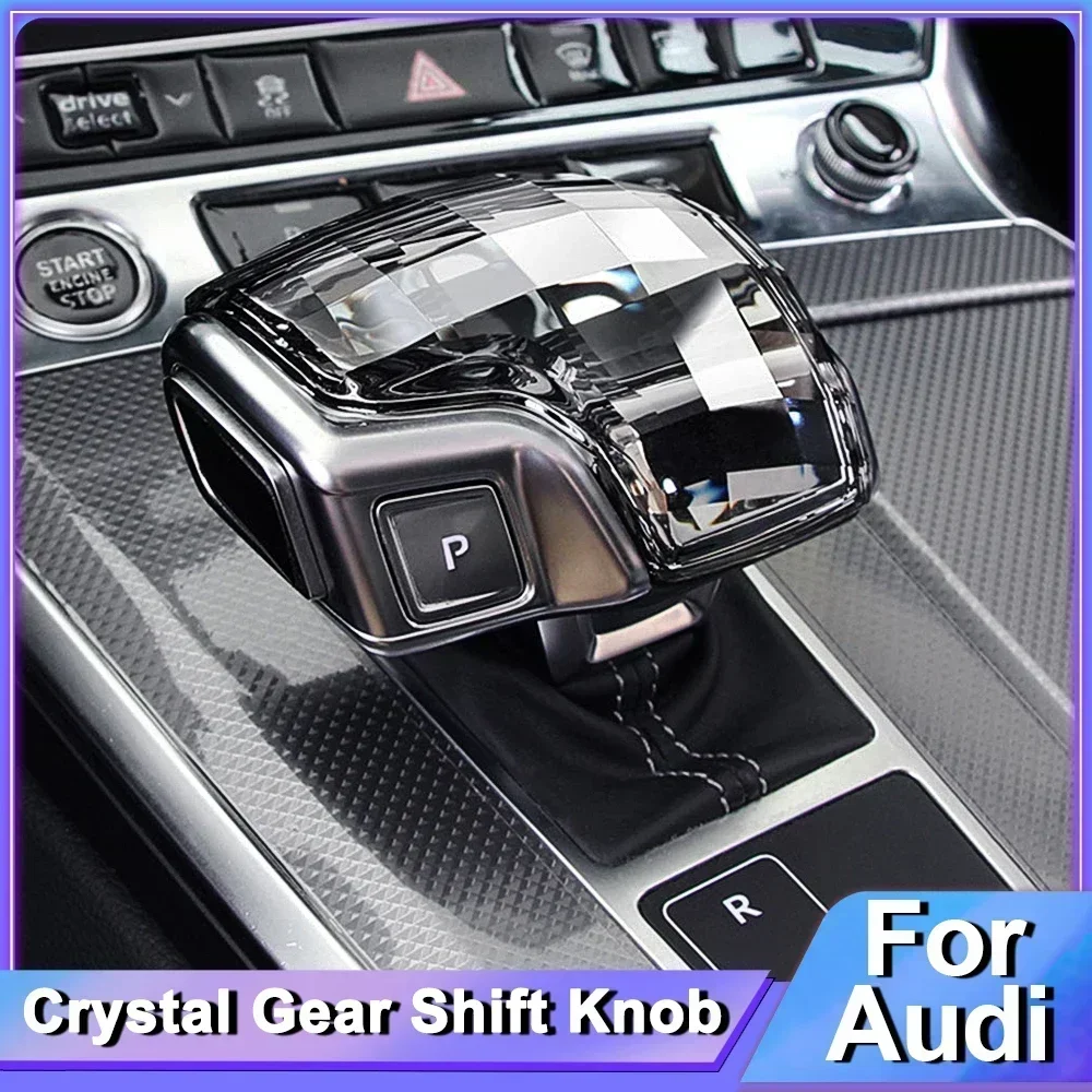 Crystal Gear Shift Knob Cover for Audi Q7 A6 Q8 SQ5 A5 A4 S4 RS5 RS6 A7 ...
