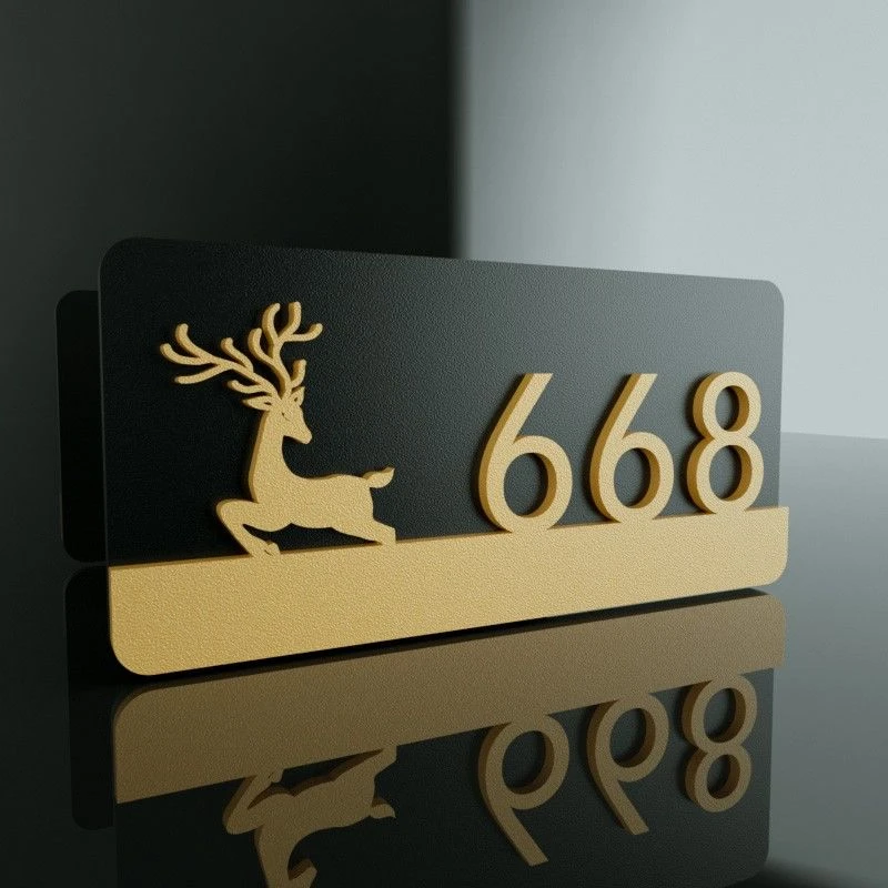 Acrylic Modern Door Plate Shop Sign With Sticker Customized House ...