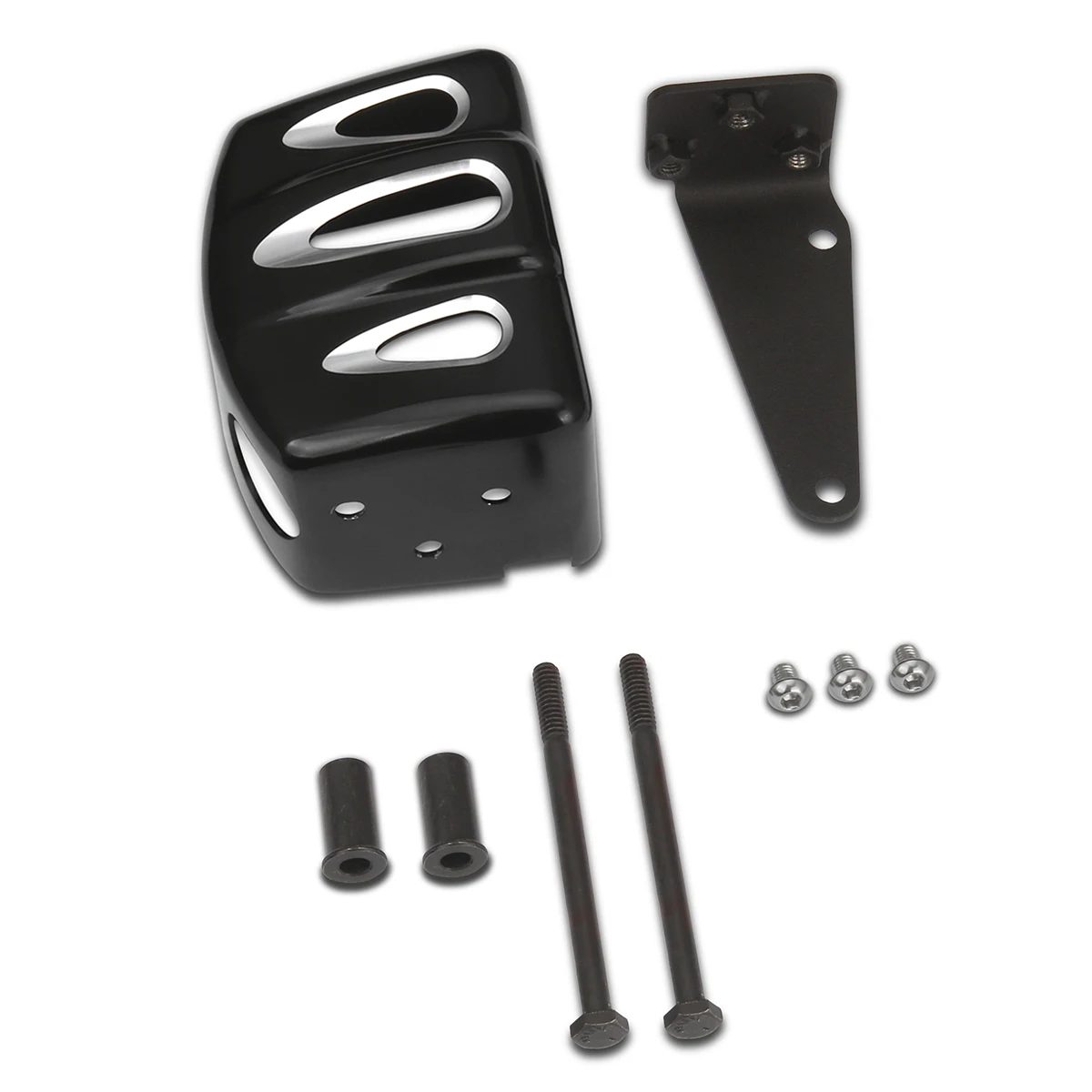 CNC Contrast Cut Chrome Coil Cover for harley Dyna low rider fuel ...