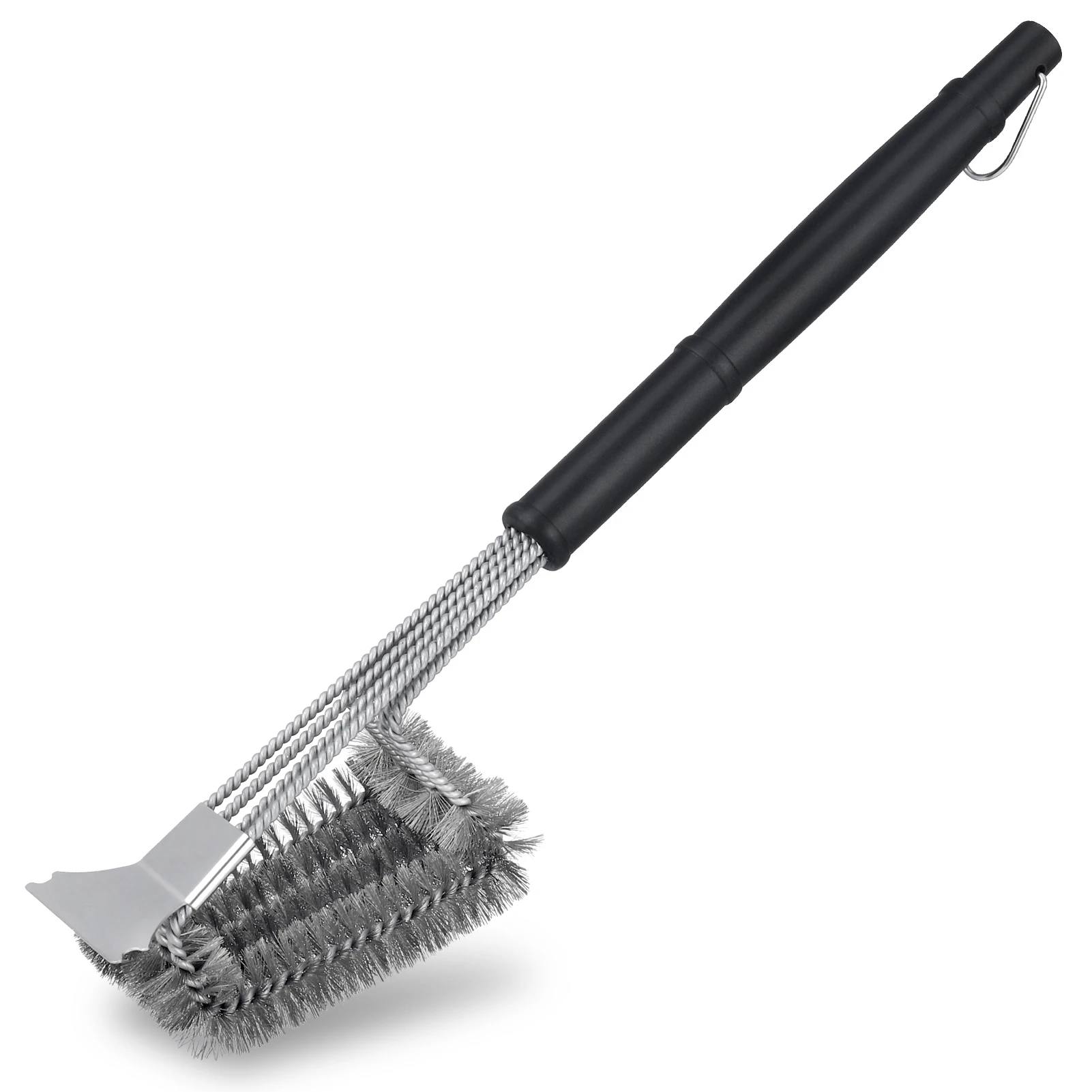 Stainless Steel Grill Brush with Scraper, 19 in Grill Brush for Outdoor ...
