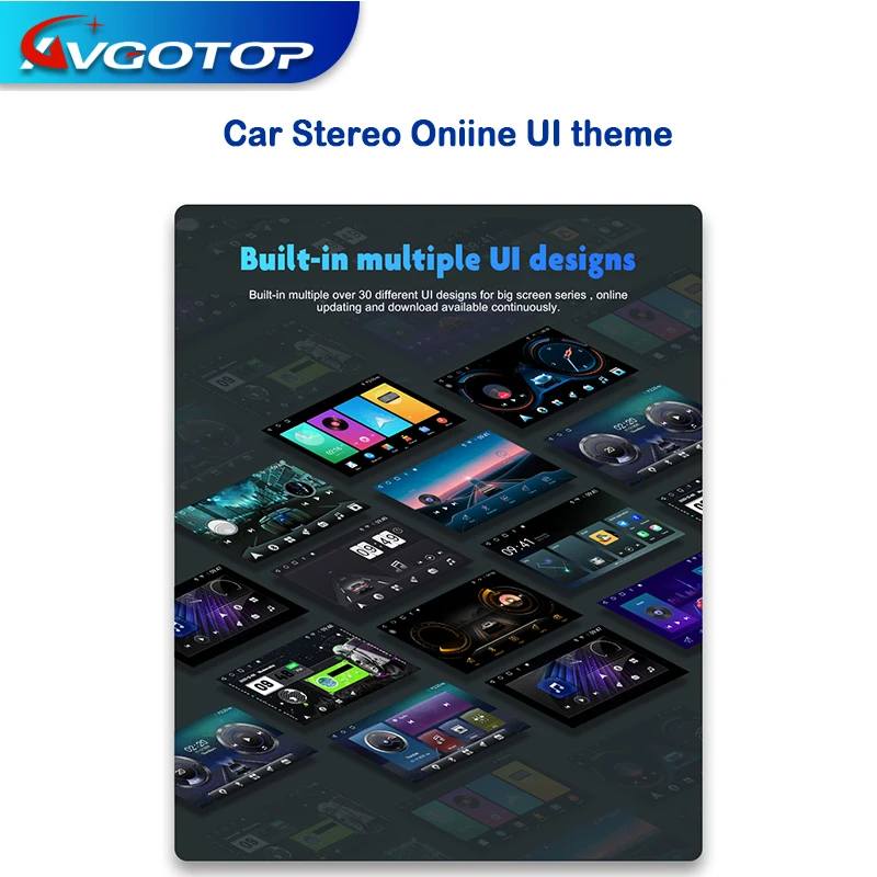 Android Car Stereo UI theme for 9/ 10.1 /10.88 /12.3 inch Navi screen ...