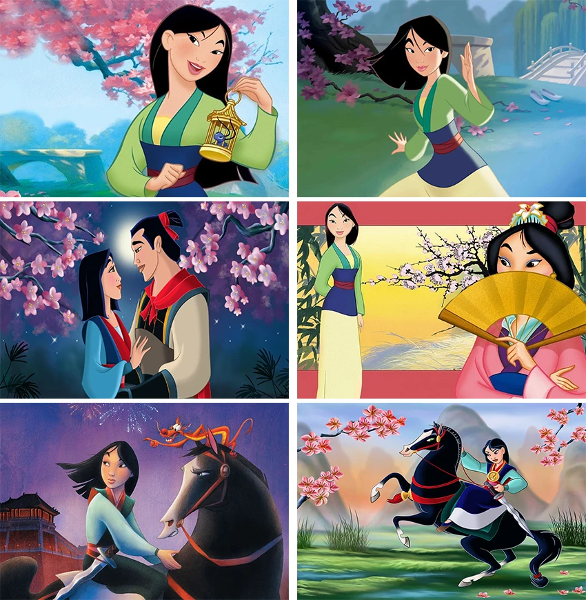Beautiful Floral Flowers Green Leaves Frame Mulan Custom Photo Backdrop ...