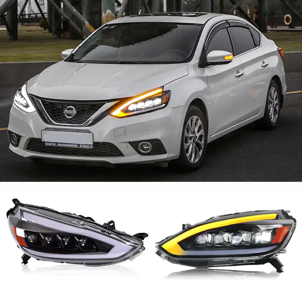 LED-Headlights-For-Nissan-Sentra-Sylphy-2016-2019-Projector-DRL-Dynamic ...