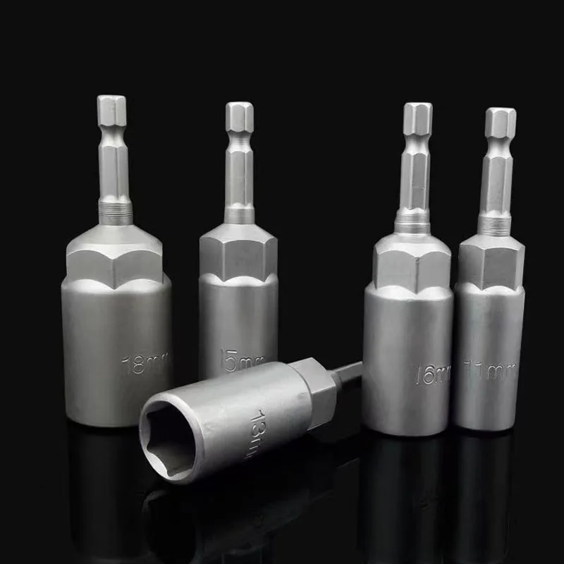 1pcs Deep Hex Socket Set 1/4" Hex Shank Drive Electric Socket Head for ...