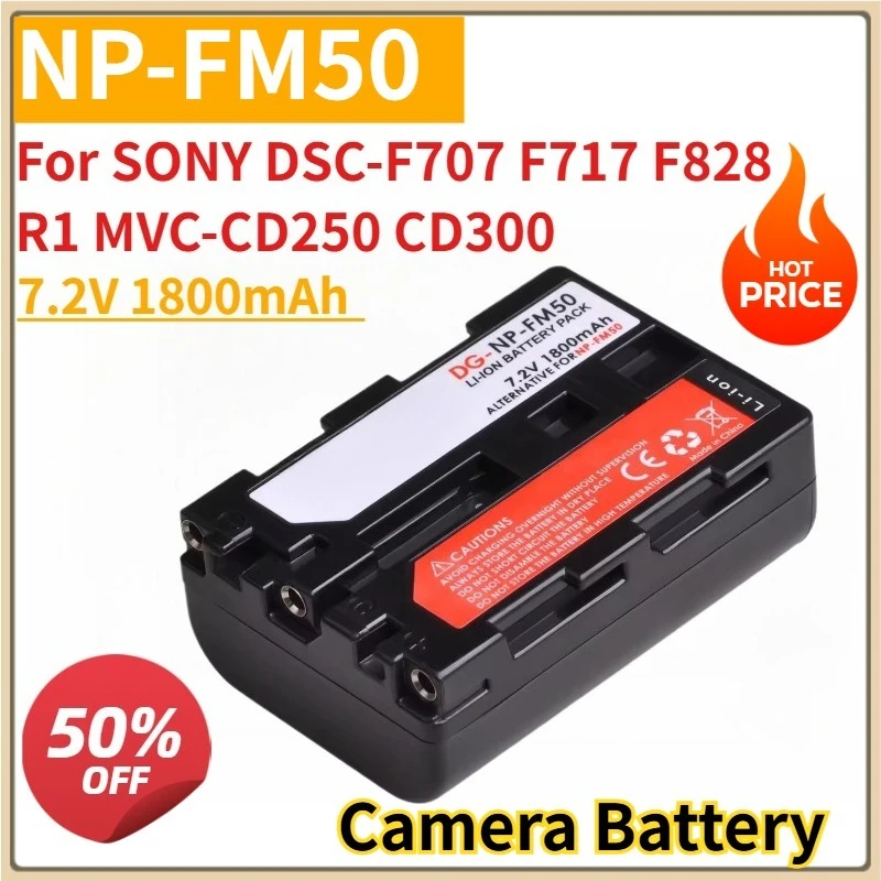 New Camera Battery NP-FM50 NP-FM30 7.2V 1800mAh For SONY DSC-F707 F717 ...