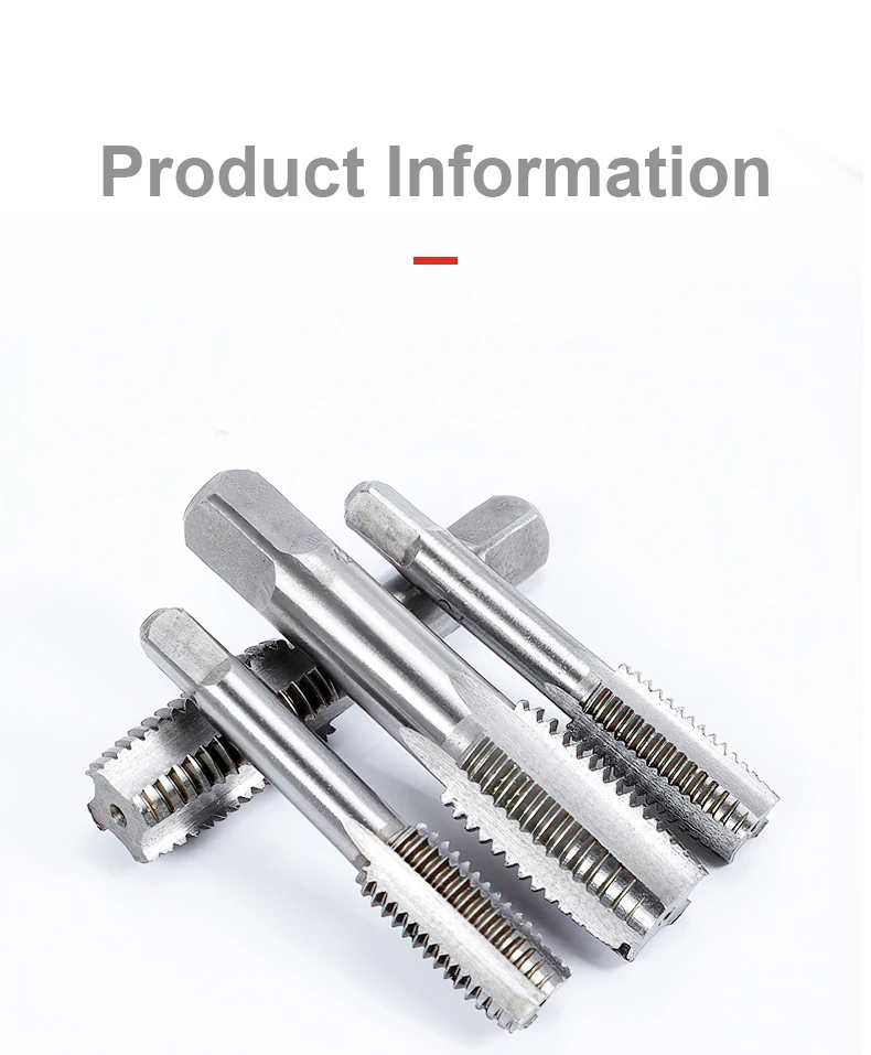 Clé et douille,taraud à filetage pour main droite,2 pièces,HSS,Machine,taraud à vis métrique ...