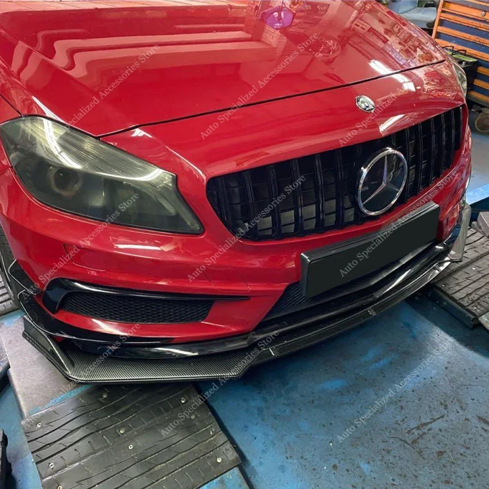 For Mercedes W176 Front Bumper Lip Spoiler Splitter Diffuser A Class ...