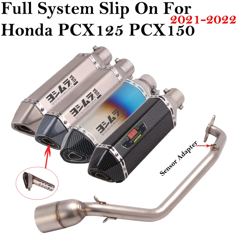 Full System For Honda PCX125 PCX150 PCX 125 150 2021 2022 Motorcycle Yoshimura Exhaust Escape ...