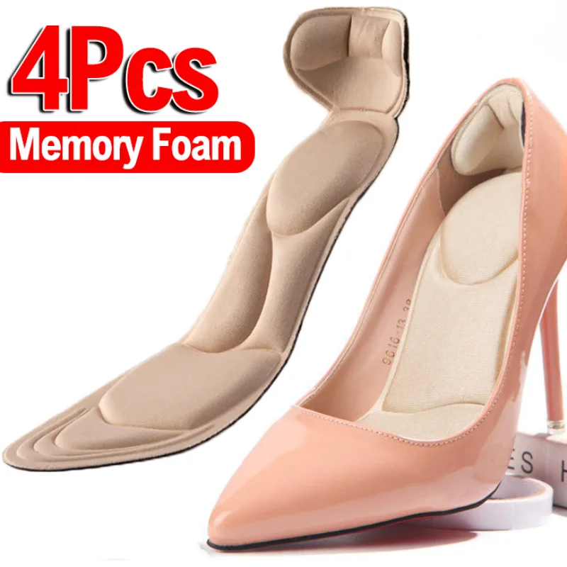 4pcs-Women-High-heel-Shoes-Insoles-Memory-Foam-Insoles-Anti-slip ...