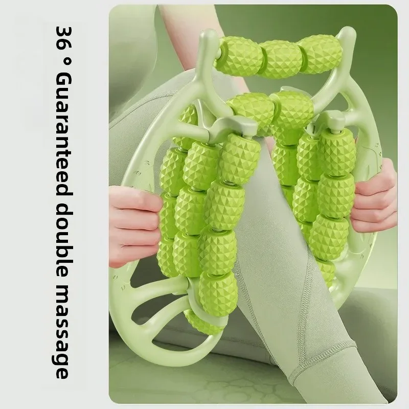 ‌Professional Thigh Massager Ring–29-Roller Muscle Relief Tool for Yoga ...