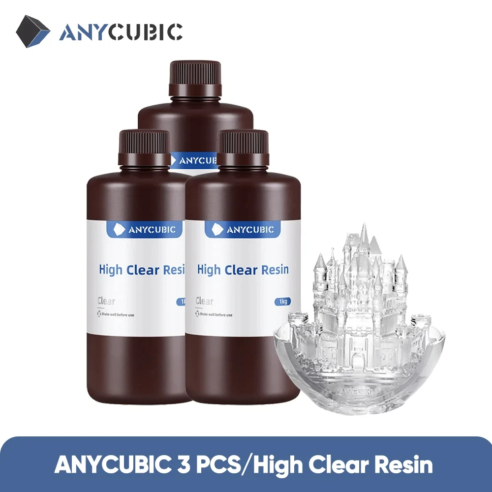 ANYCUBIC 3KG High Transparency UV Resin 405nm Photopolymer Resin Long ...