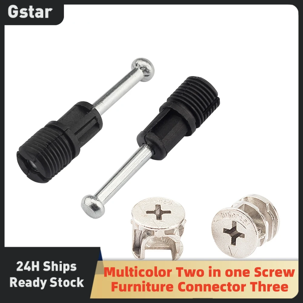 5-10PCS-Two-in-one-Screw-Furniture-Connector-Three-In-One-Wardrobe ...