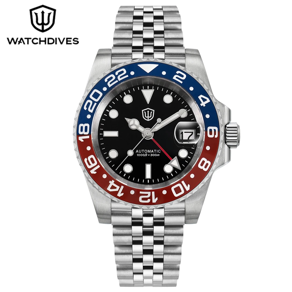 Watchdives New WD16760 V2 Diver GMT Watch NH34 Automatic Mechanical ...