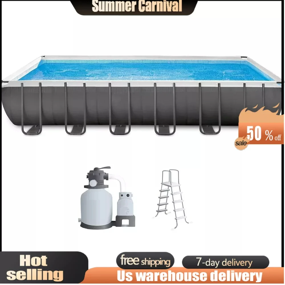 Above Ground Rectangular Swimming Pool – Camping 1