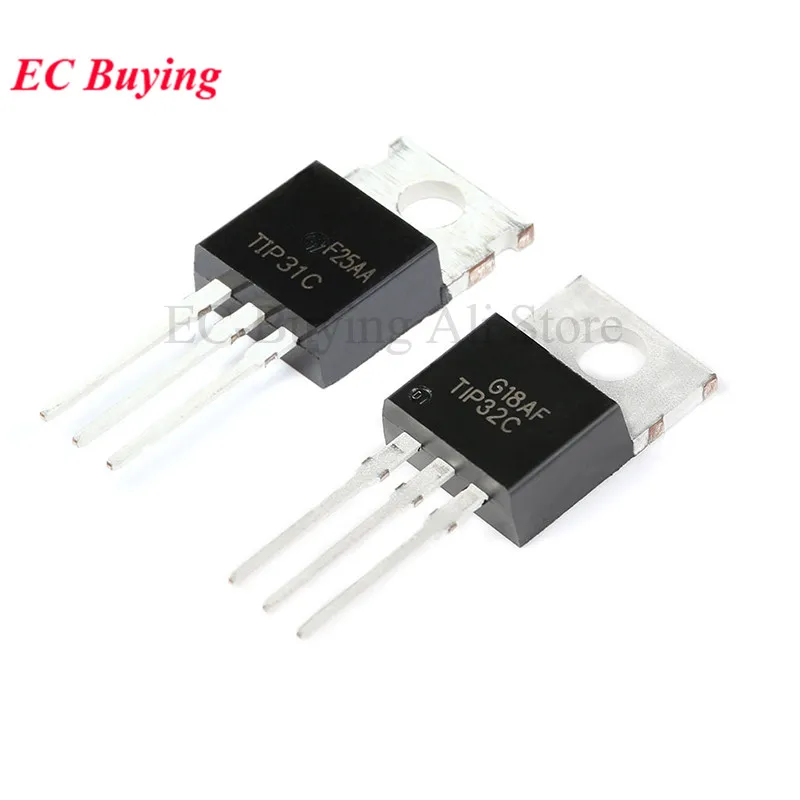 5pcs-TIP31C-TIP32C-100Vdc-TO220-TIP31-TO-220-100V-3A-Original-IC-POWER-TRANSISTORS-COMPLEMENTARY ...