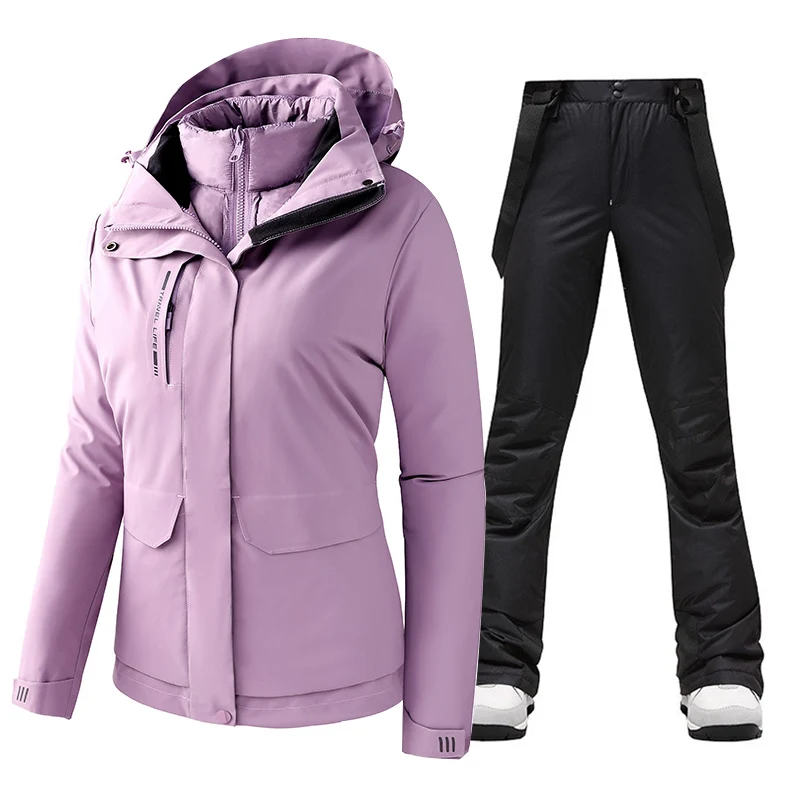Snow-Jacket-Ski-Suit-For-Women-Winter-Snow-Down-Jackets-And-Pants ...