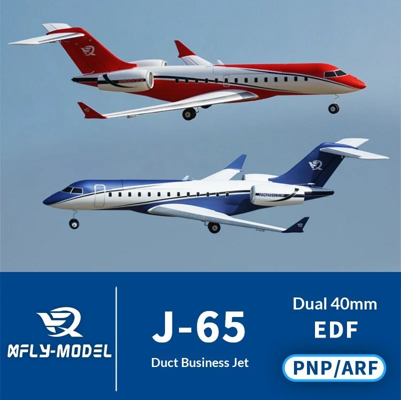 Xfly Electric Rc Fixed Wing Airplane Dual 40mm J65 Business Jet Model ...