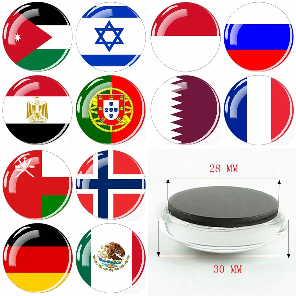 National-Flag-Refrigerator-Magnets-Home-Decor-Glass-Cabochon-Magnet ...