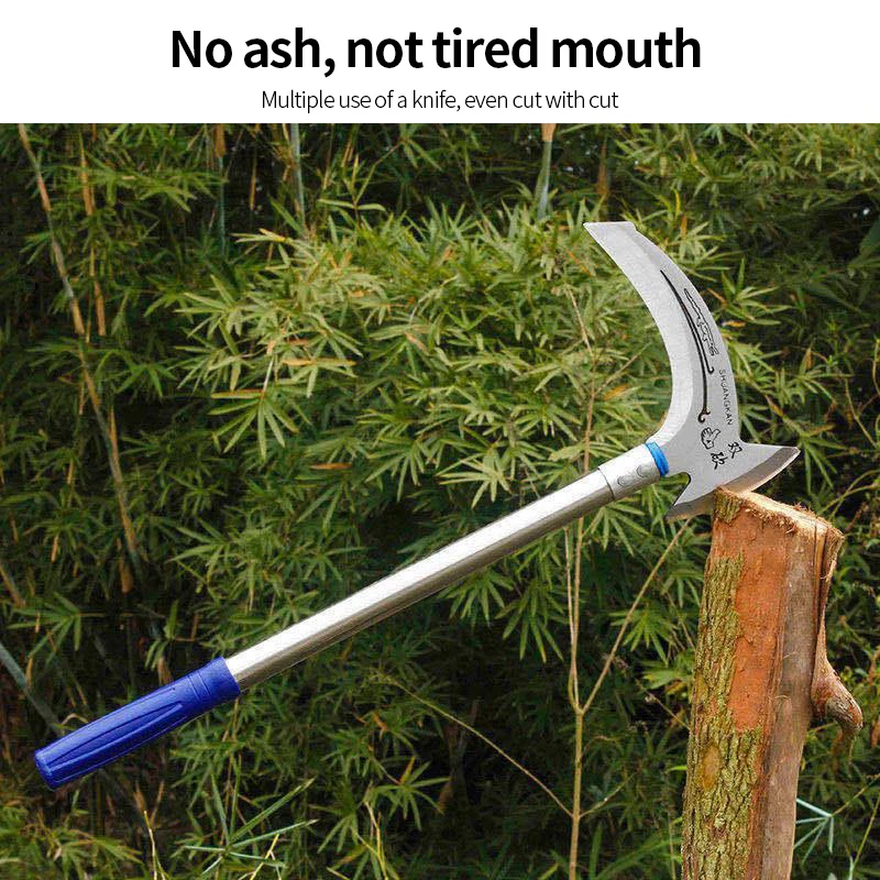 Alta de aço manganês dupla foice cortar scythe machado madeira cortar ...