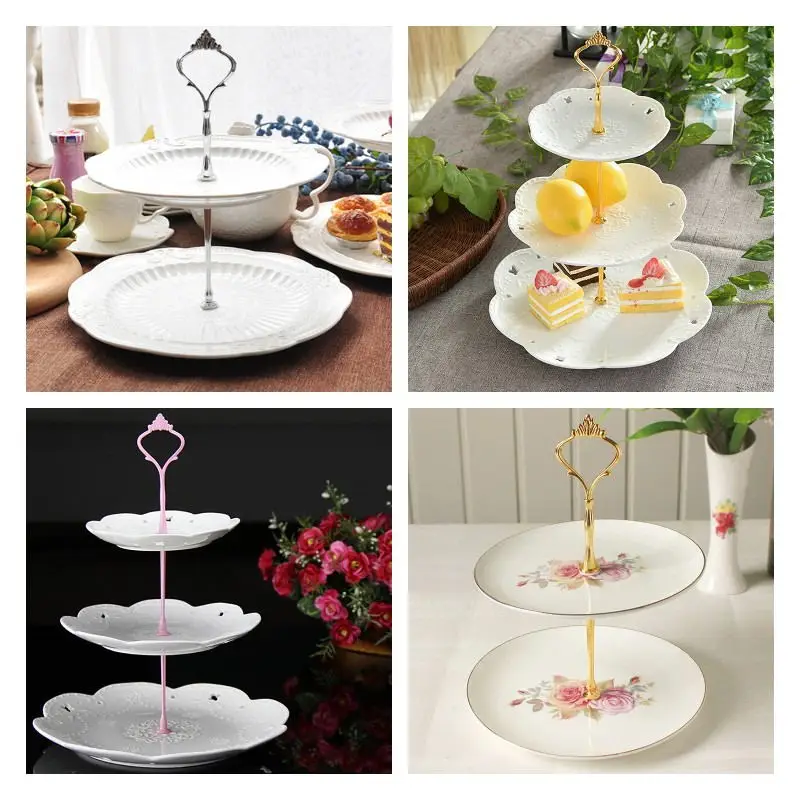 HOT-Crown-Design-Cake-Stand-Plate-Not-Included-3-Layers-Wedding-Cake ...