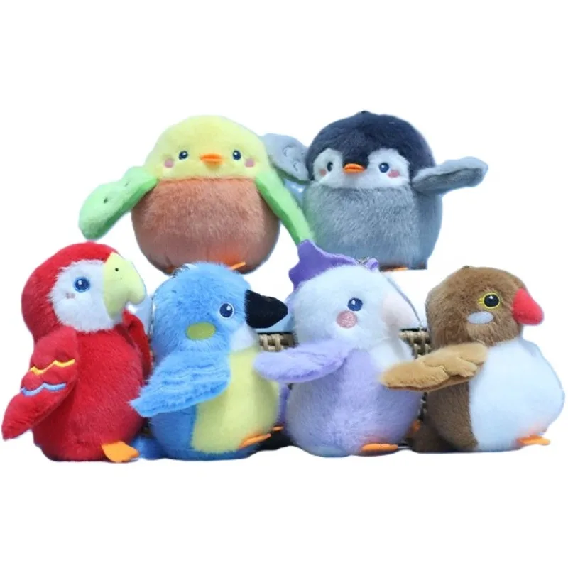 1pc Cute Lifelike Bird Plush Toy Soft Parrot Penguin Stuffed Plushies ...