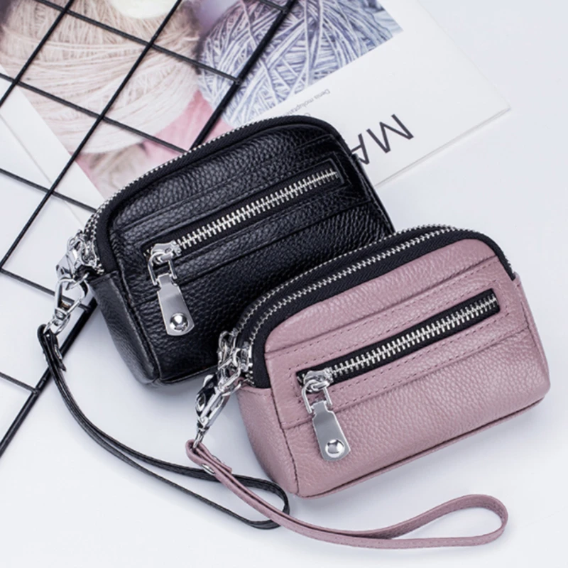 Cartera-peque-a-impermeable-para-mujer-monedero-corto-de-cuero-PU ...