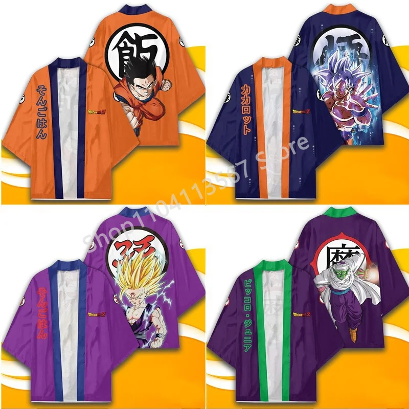 Dragon Ball Goku Anime Cosplay Kimono Casual Capa Estampado Robe Ropa ...