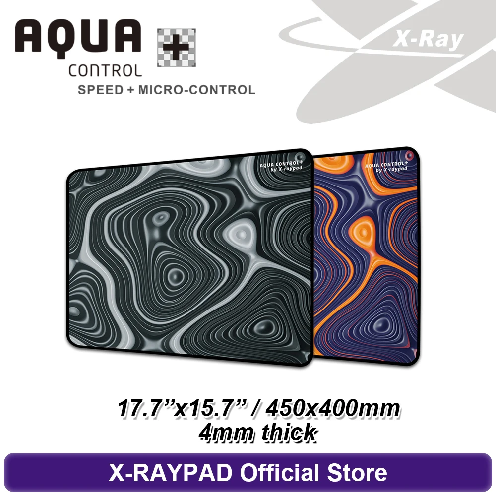 450x400x4mm - Xl / 17.7" X 15.7" X-raypad Rob Strata Aqua Control Plus Gaming Mouse Pads - Mouse ...