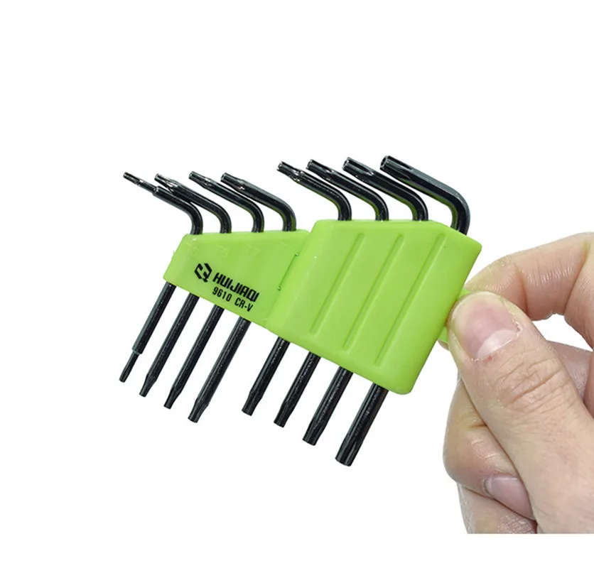8 in 1 Hexagon Screwdriver Wrench Bit Set T5-T20 Wrench Tool Kit CR-V ...