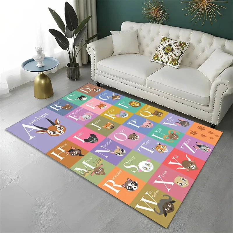 Cartoon-Alphabet-Animal-Carpet-For-Early-Education-Classroom-Playroom ...