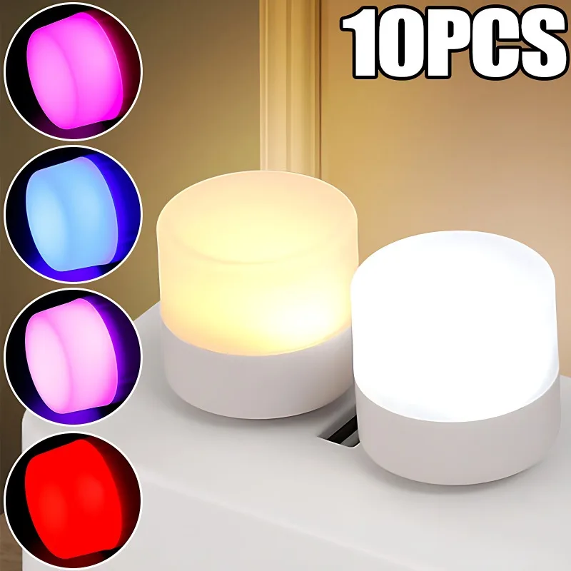 1-10PCS-USB-Night-Light-Mini-LED-Plug-Lamp-Power-Bank-Charging-Eye ...