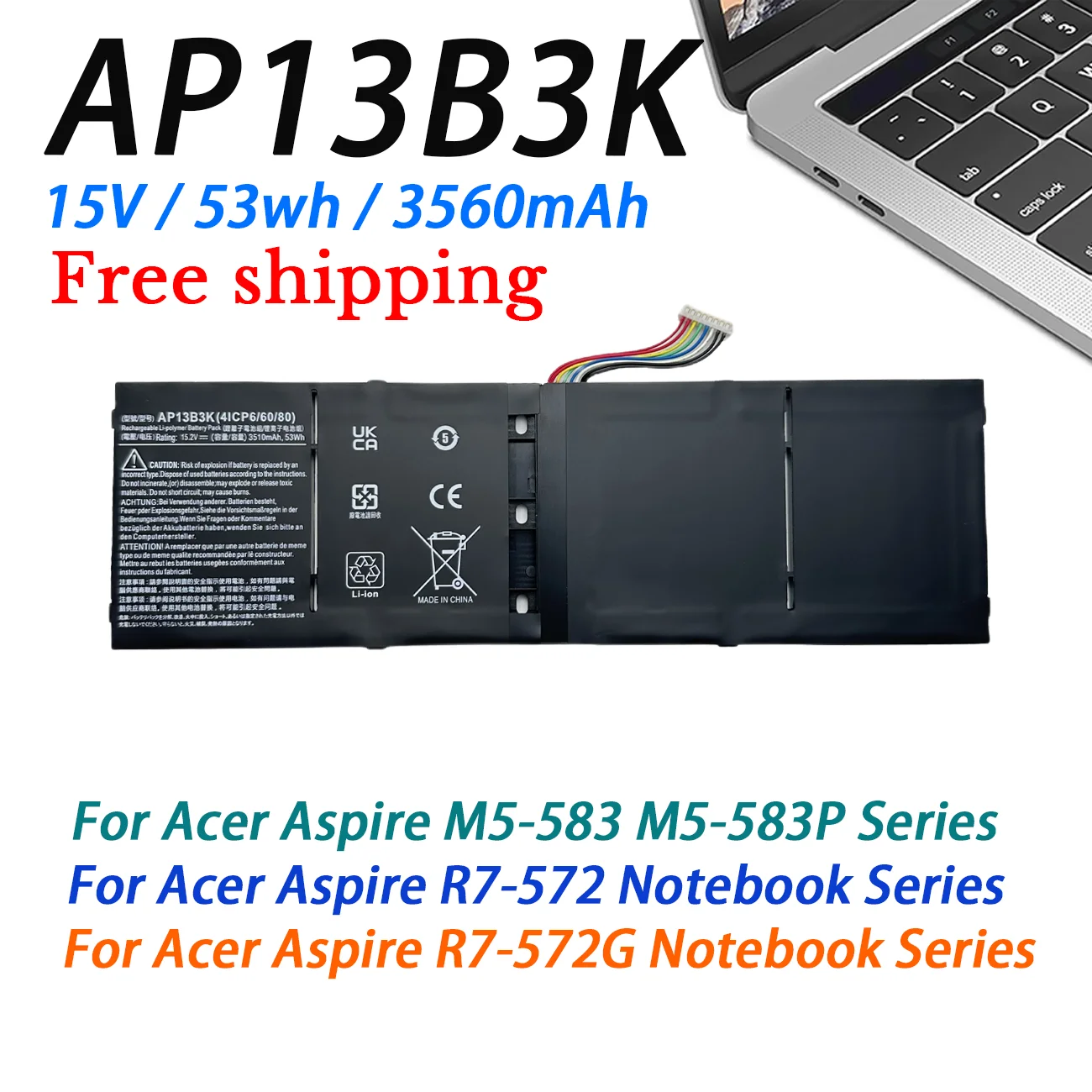 AP13B3K-Laptop-Battery-For-Acer-Aspire-V5-R7-V5-572G-V5-573G-V5-472G-V5 ...