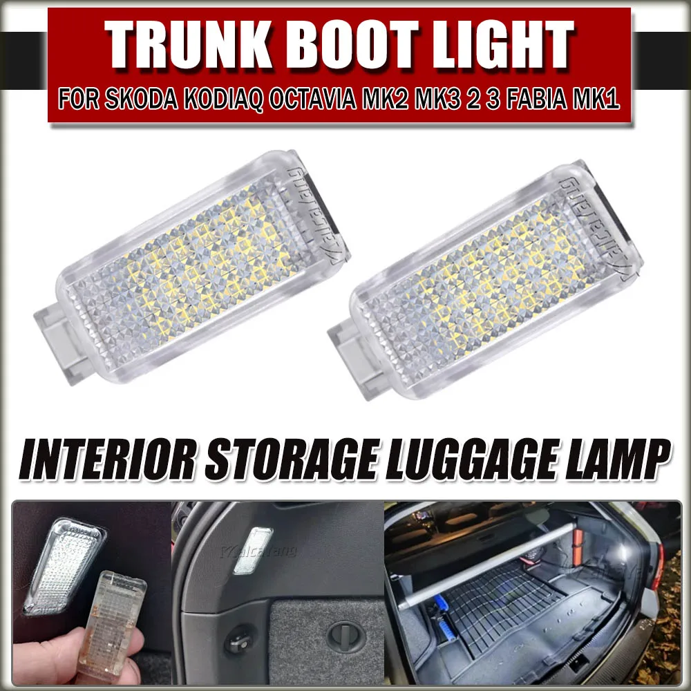 2PCS LED Trunk Boot Lights Lamp For Skoda Octavia For Fabia Superb For ...