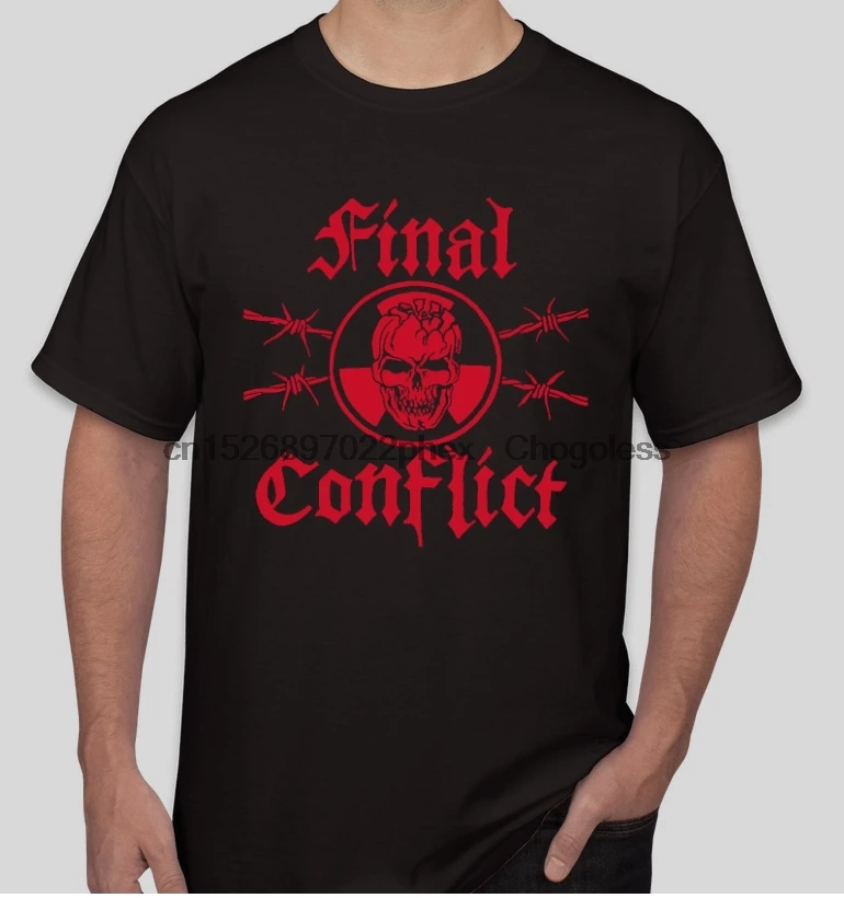 Final-Conflict-Skull-T-shirt-Tee-Rock-Band-Music-Punk-Medal-CBGB ...