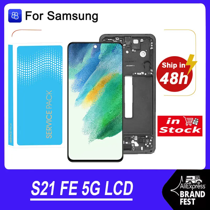 100% Tested Display For Samsung Galaxy S21 FE LCD Touch Screen ...